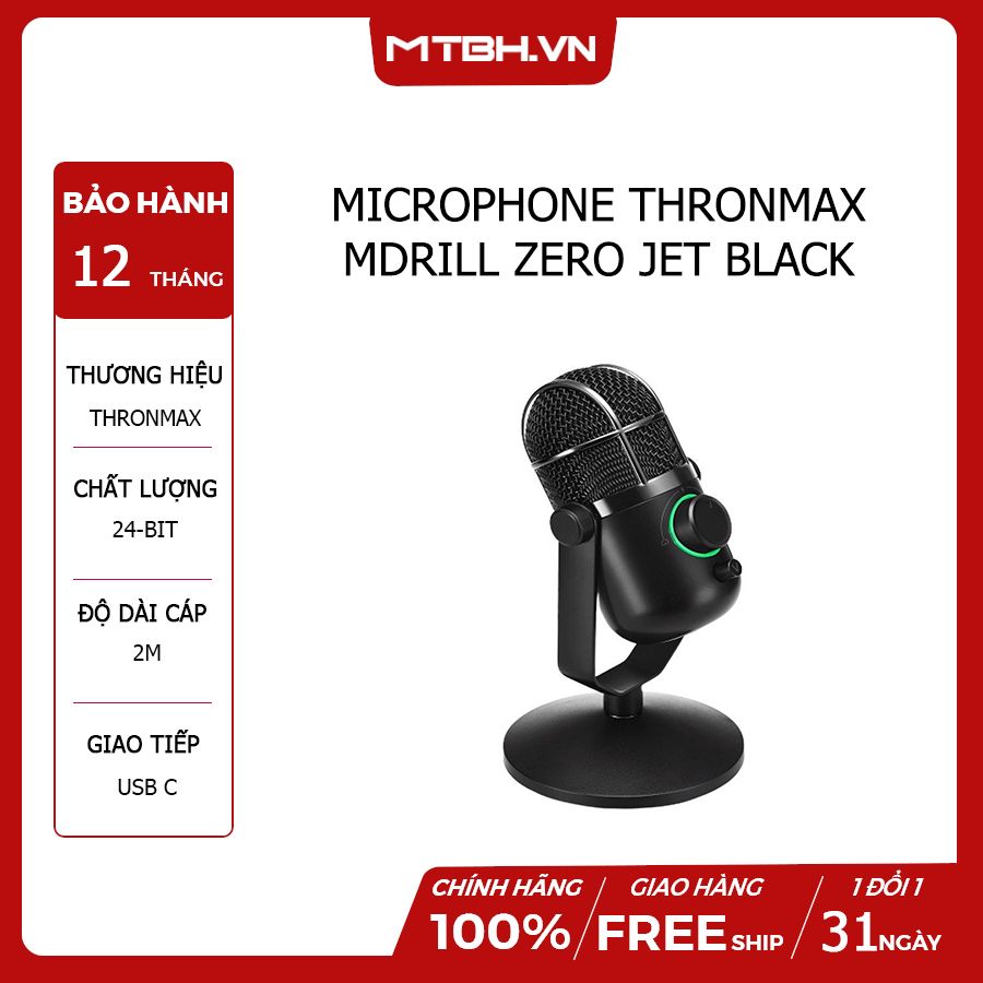 MICROPHONE THRONMAX MDRILL DOME PLUS JET BLACK – Máy Tính Biên Hòa