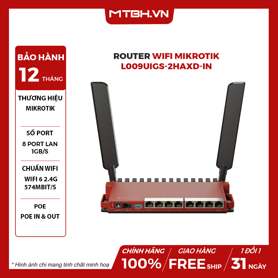 Router wifi MikroTik L009UiGS-2HaxD-IN – Máy Tính Biên Hòa Router wifi MikroTik L009UiGS-2HaxD-IN – Máy Tính Biên Hòa