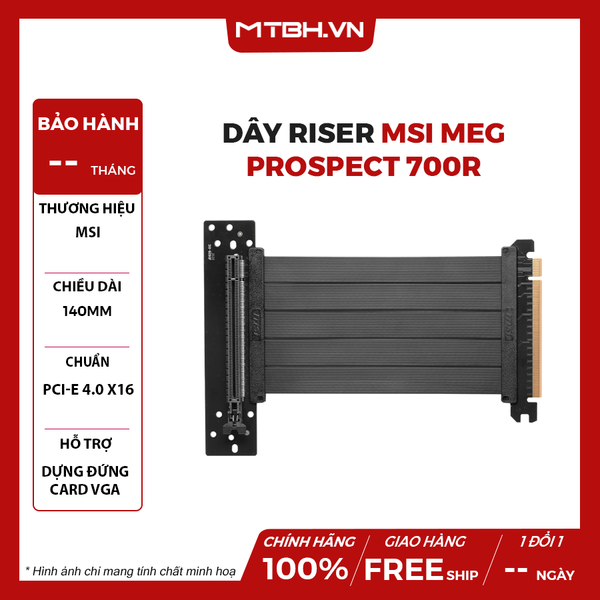 DÂY RISER KÈM CASE MSI MEG PROSPECT 700R – Máy Tính Biên Hòa
