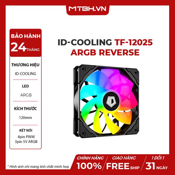 FAN CASE ID-COOLING TF-12025-ARGB REVERSE – Máy Tính Biên Hòa