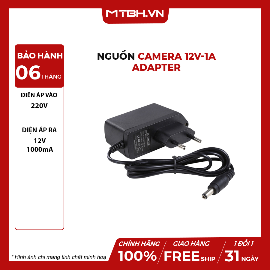 PHỤ KIỆN CAMERA NGUỒN 12V-1A – Máy Tính Biên Hòa