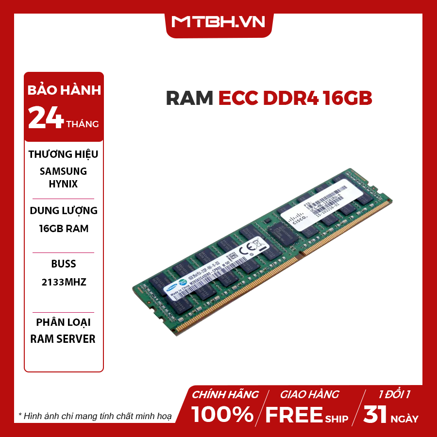 RAM DDR4 16GB ECC BH 3 THÁNG – Máy Tính Biên Hòa