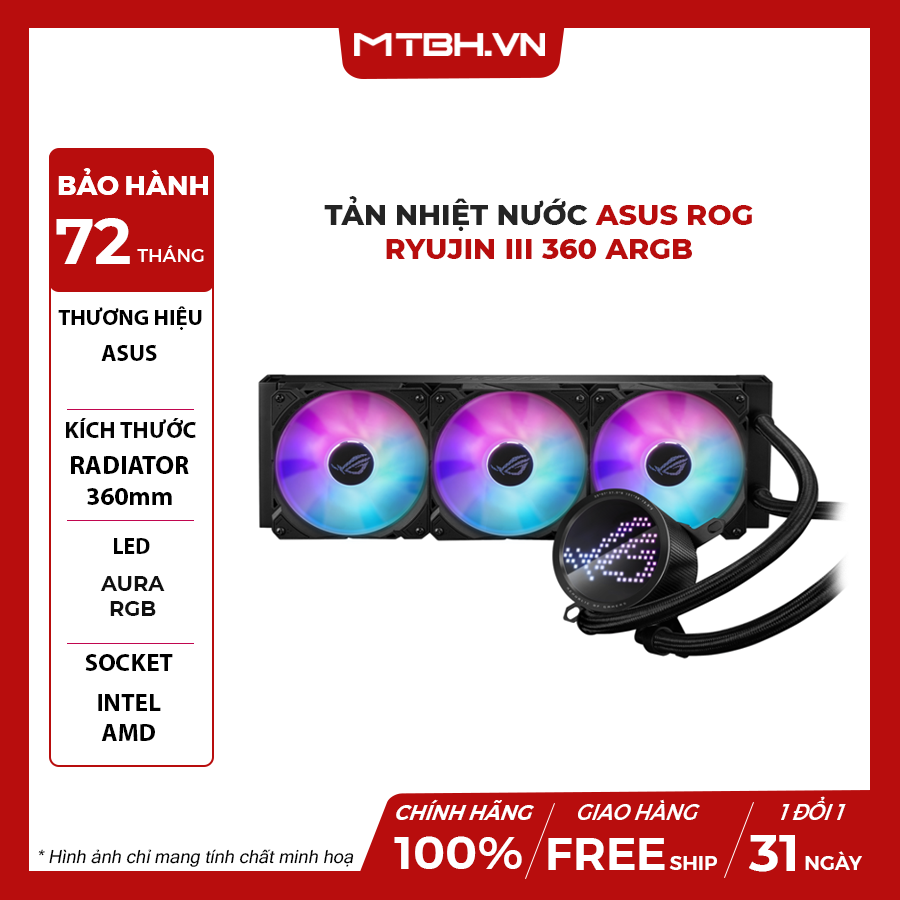 TẢN NHIỆT NƯỚC ASUS ROG RYUJIN III 360 ARGB – Máy Tính Biên Hòa
