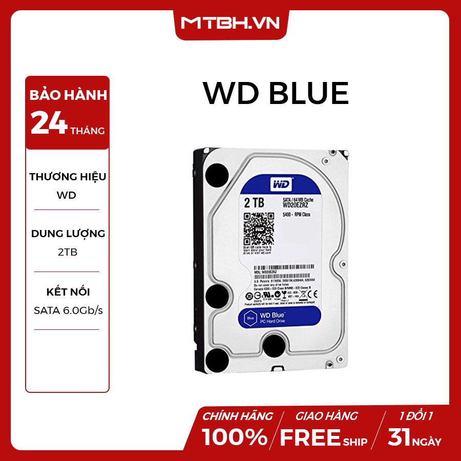 HDD WD 2TB BLUE bh 24th – Máy Tính Biên Hòa