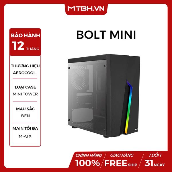 CASE AEROCOOL BOLT MINI ACRYLIC - LED RGB – Máy Tính Biên Hòa