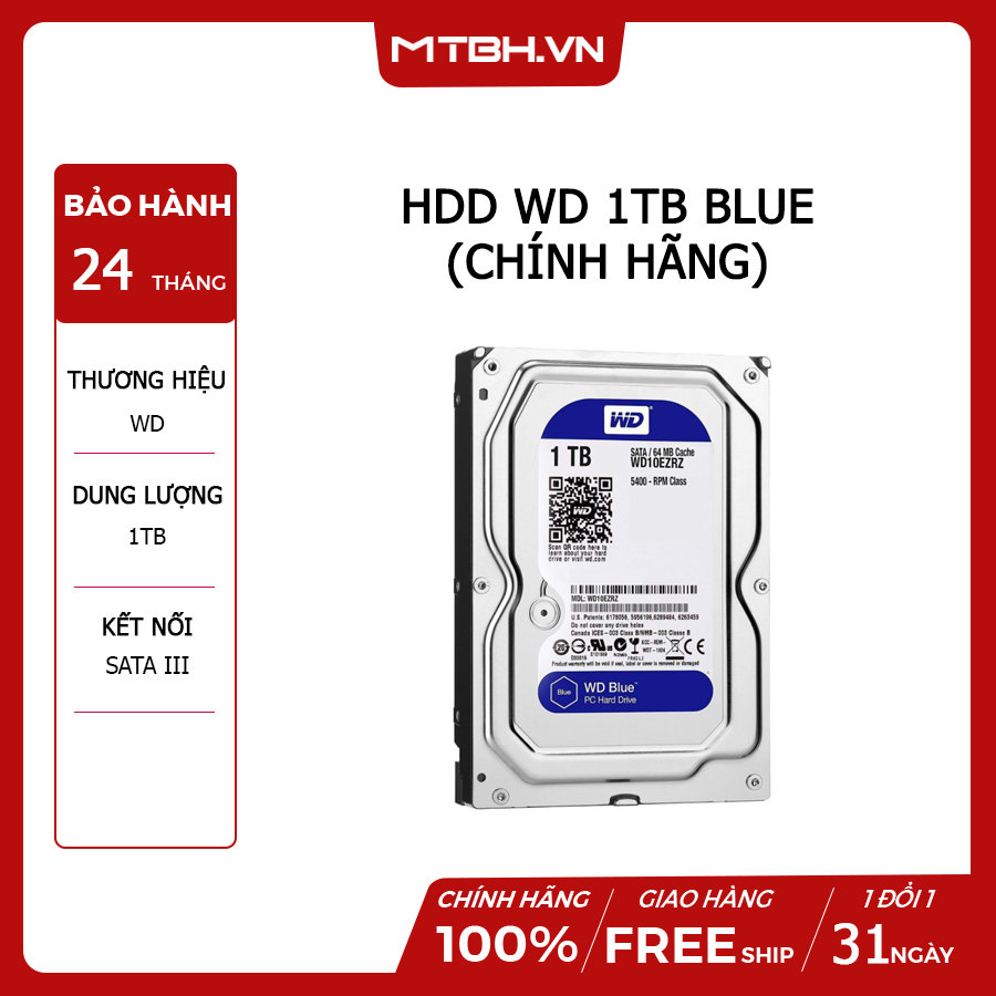 HDD WD 1TB BLUE (CHÍNH HÃNG) – Máy Tính Biên Hòa