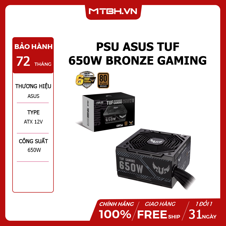 PSU ASUS TUF 650W BRONZE GAMING – Máy Tính Biên Hòa