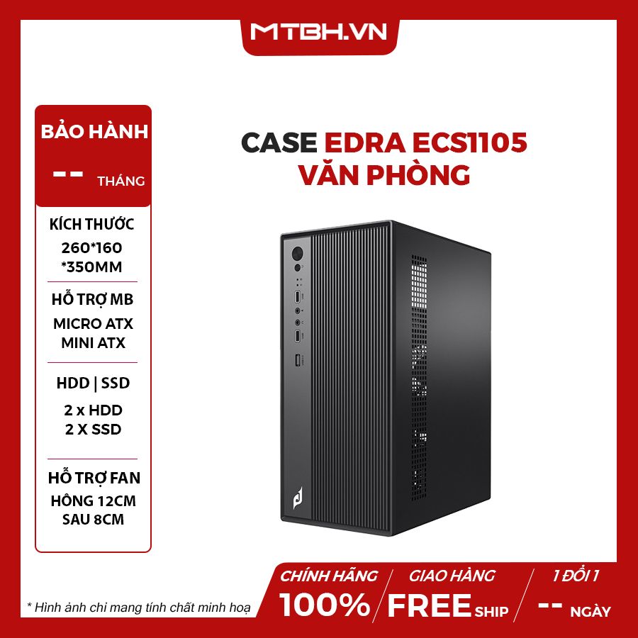 Case EDRA ECS1105 Văn Phòng – Máy Tính Biên Hòa