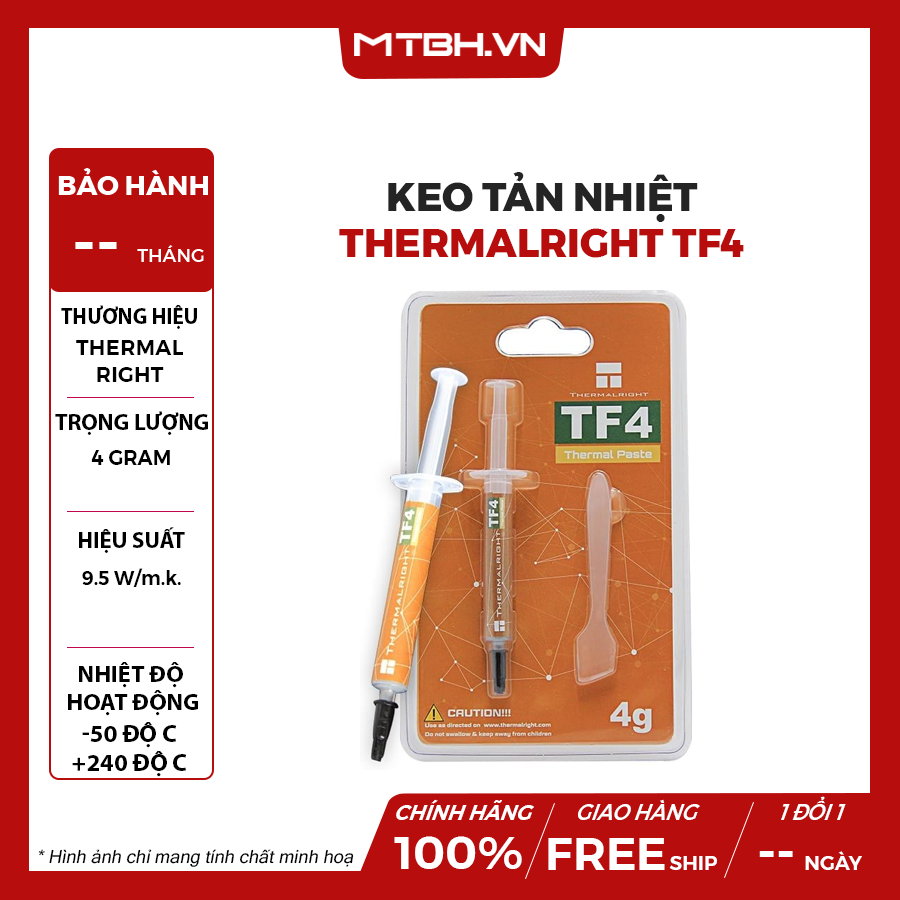 Keo Tản Nhiệt Thermalright TF4 4 gram – Máy Tính Biên Hòa