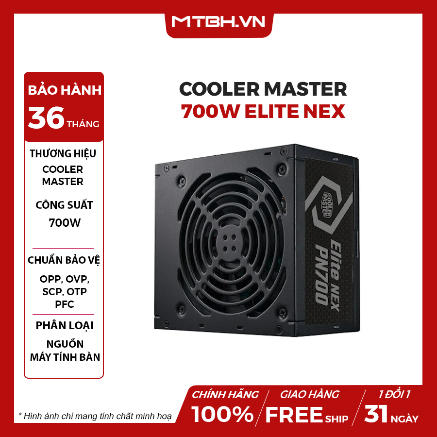 Nguồn Cooler Master 700W Elite Nex 700 230V Peak Pn700 – Máy Tính Biên Hòa