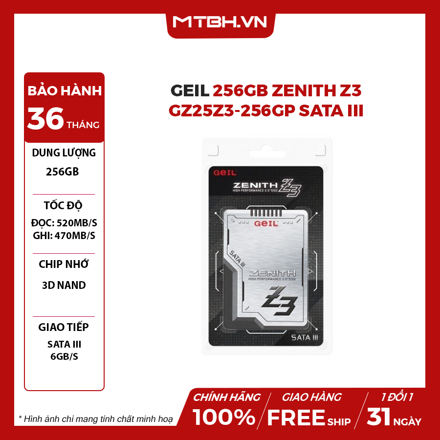 SSD GEIL 256GB SATA III 2.5 INCH – Máy Tính Biên Hòa