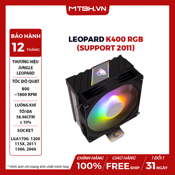 Tản Nhiệt Khí Leopard K400 Rgb (Support 2011) – Máy Tính Biên Hòa