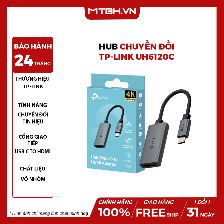Bộ chuyển đổi TP-Link UA520C USB Type-C to HDMI – Máy Tính Biên Hòa