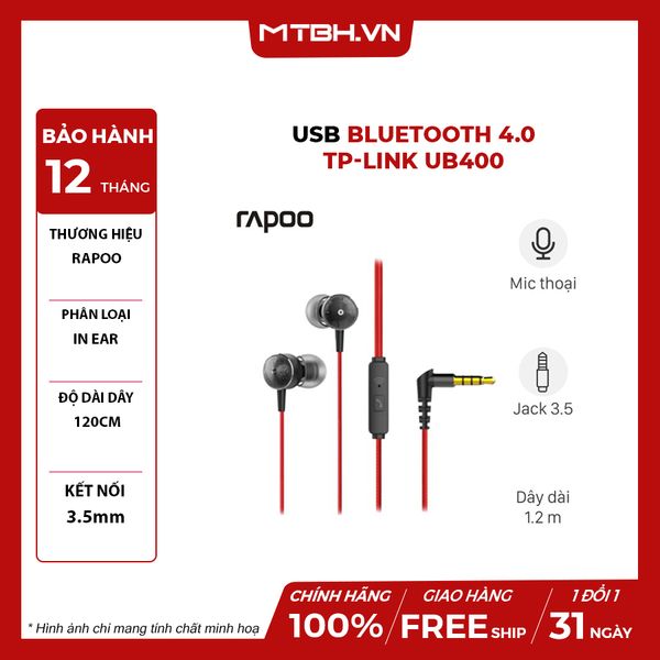 TAI NGHE CÓ DÂY EP RAPOO EP28 – Máy Tính Biên Hòa