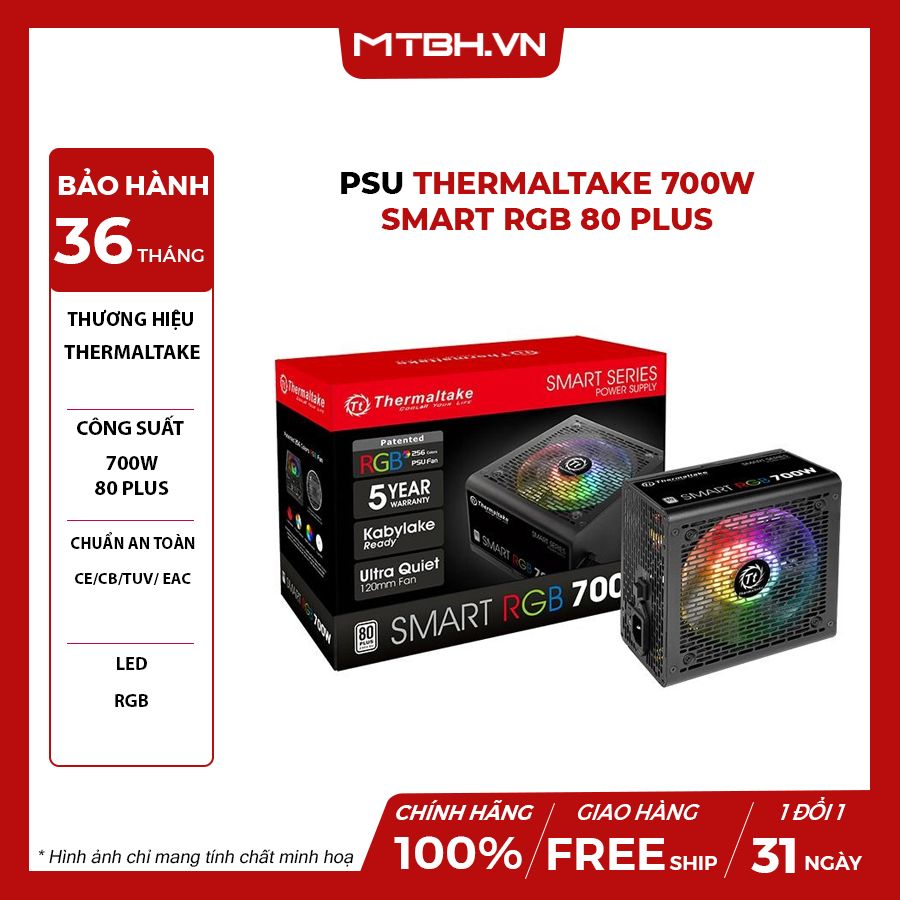 PSU THERMALTAKE 700W SMART RGB 80 PLUS – Máy Tính Biên Hòa