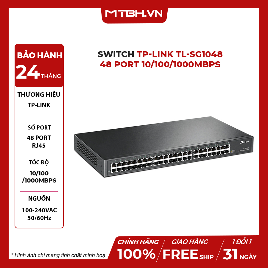 Switch TP-Link TL-SG1048 48 port 10/100/1000Mbps – Máy Tính Biên Hòa