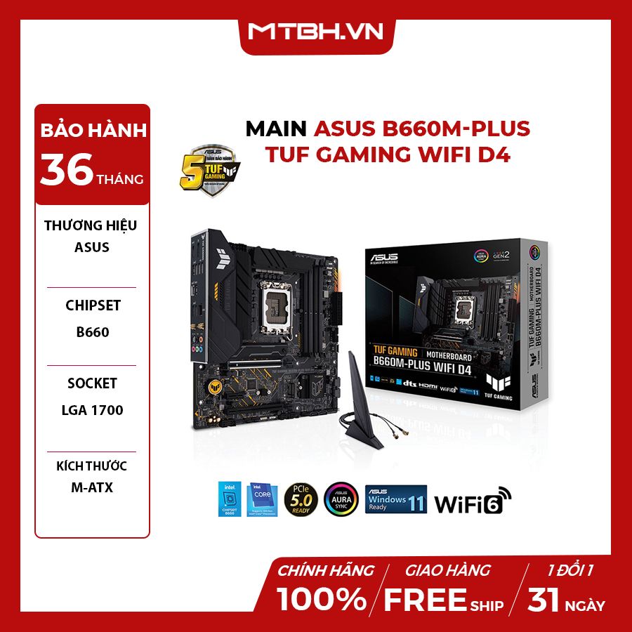 Main Asus B660M-PLUS TUF GAMING WIFI D4 – Máy Tính Biên Hòa