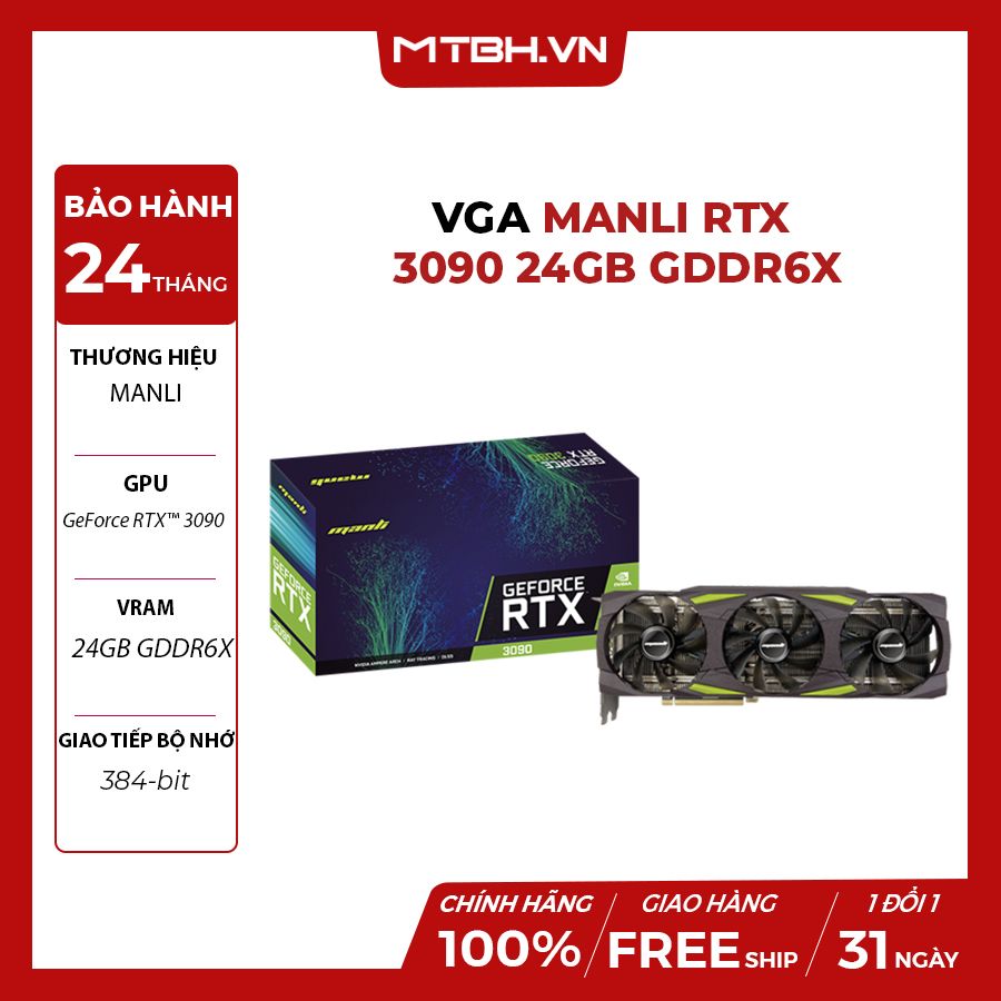 VGA MANLI RTX 3090 24GB GDDR6X – Máy Tính Biên Hòa