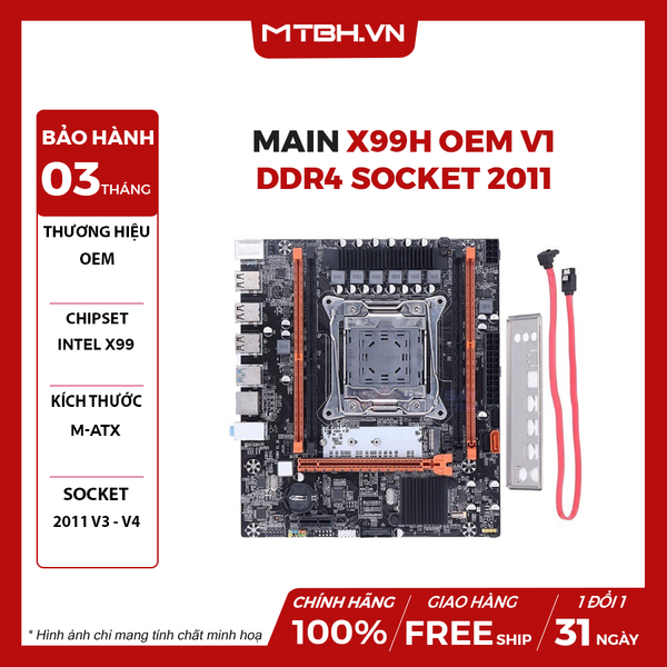 Main X99H OEM V1 DDR4 socket 2011 – Máy Tính Biên Hòa