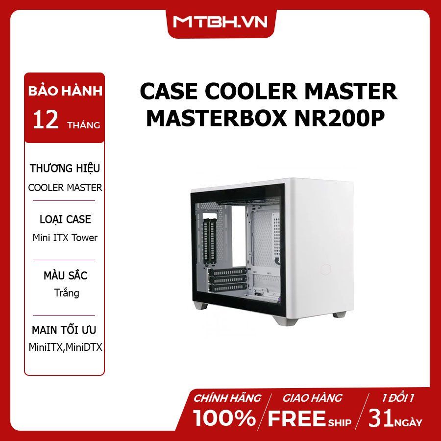 CASE COOLER MASTER MASTERBOX N200P WHITE MINI ITX TOWER – Máy Tính Biên Hòa