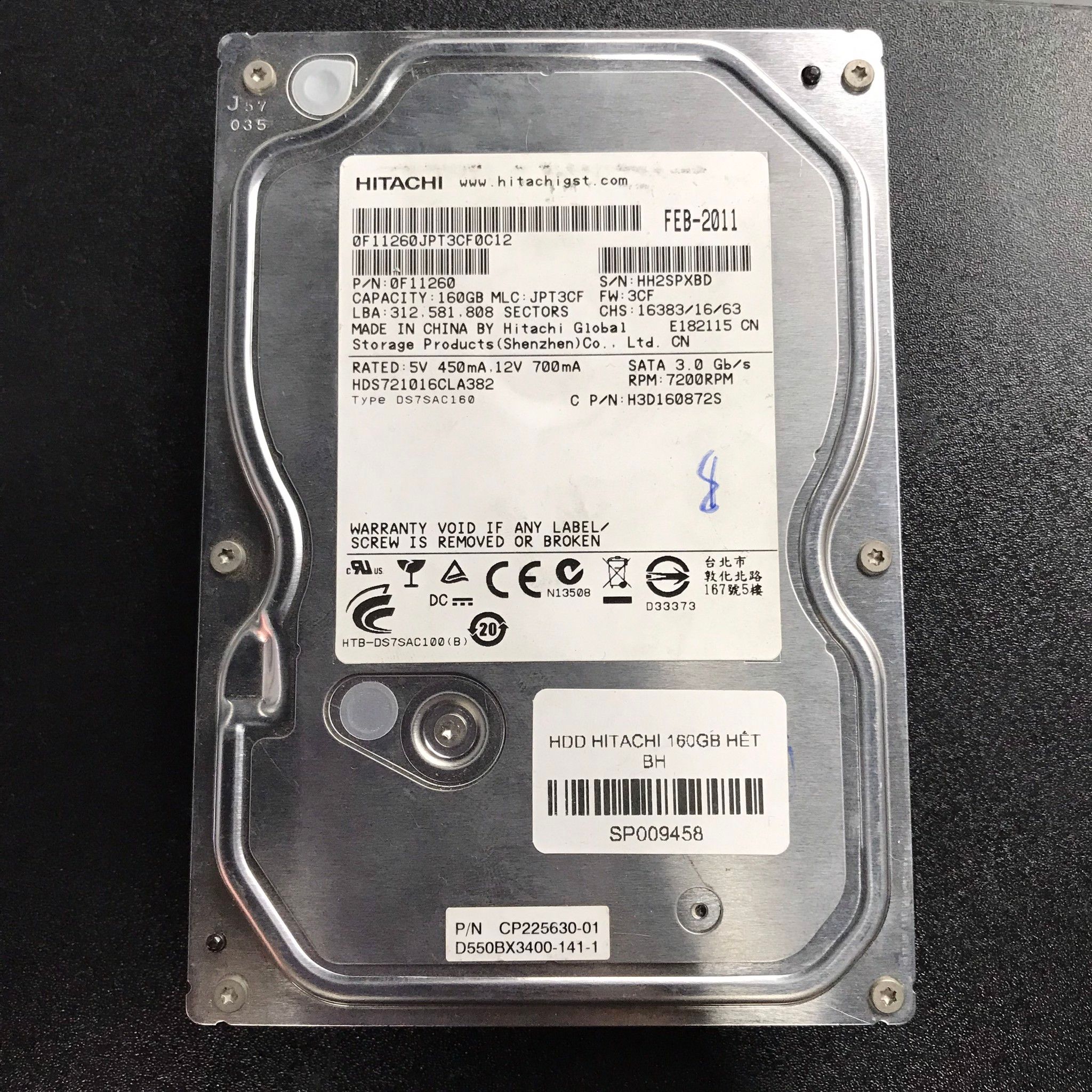 HDD HITACHI 160GB HẾT BH – Máy Tính Biên Hòa