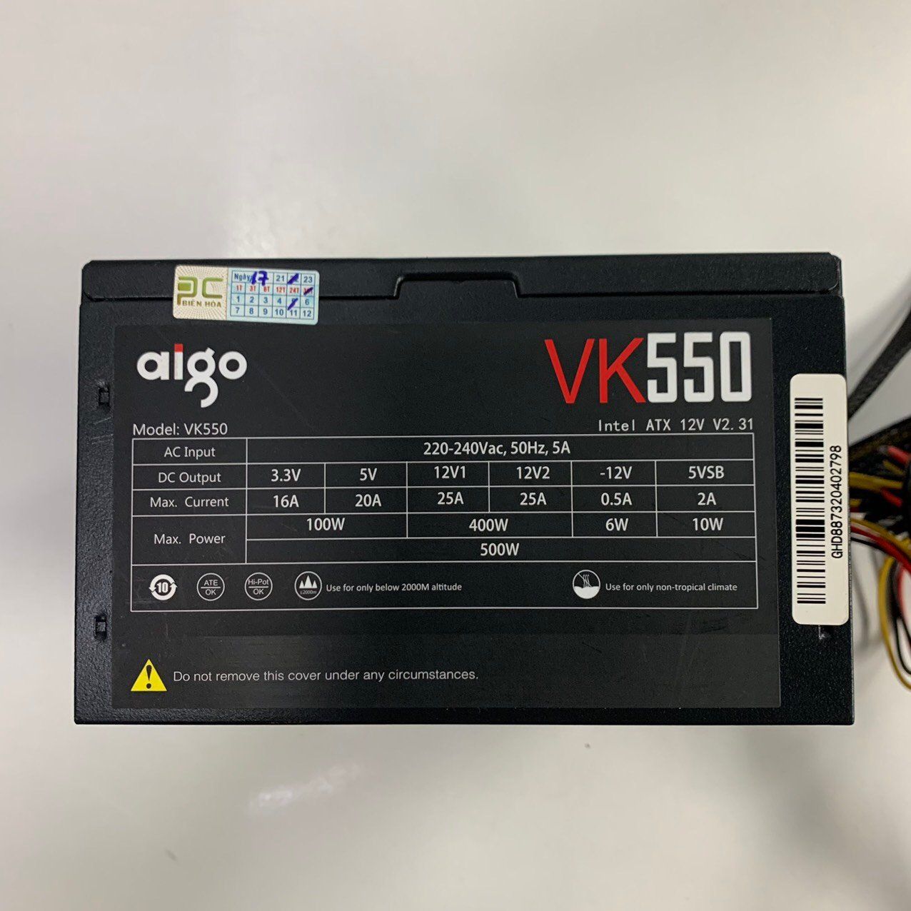 PSU AIGO VK550 550W CBH – Máy Tính Biên Hòa