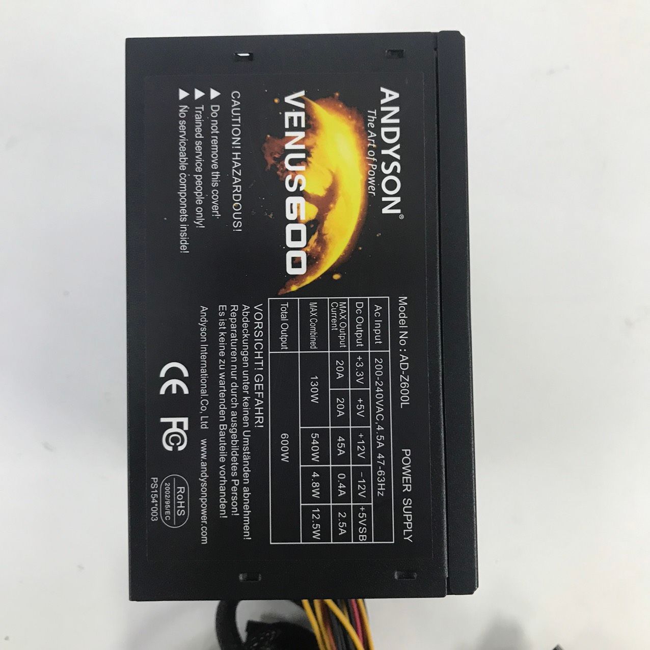 PSU ANDYSON VENUS600 600W (MÃ AD-Z600L) BH 1TH – Máy Tính Biên Hòa