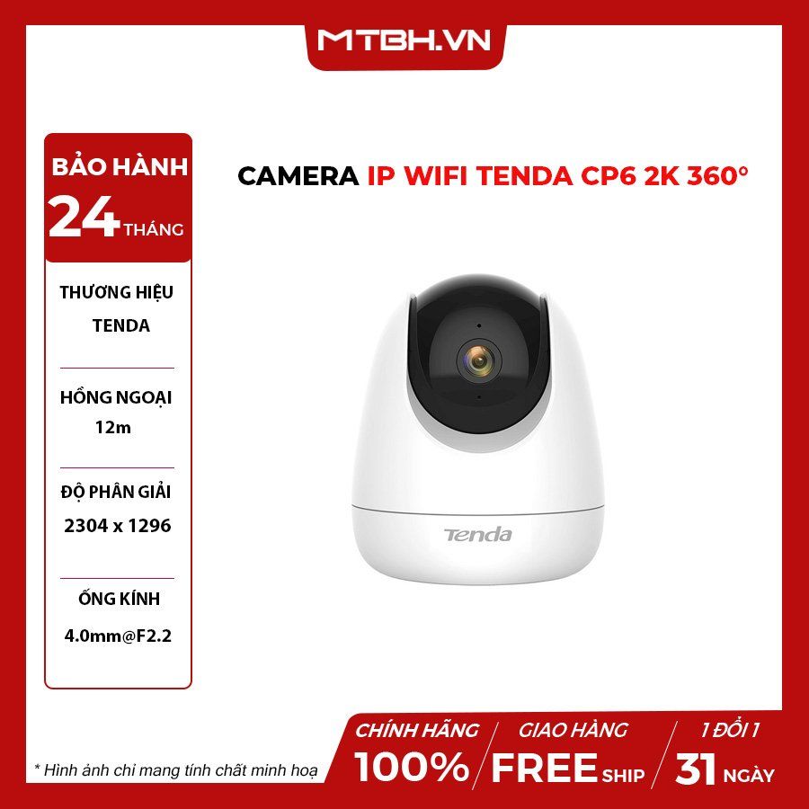 Camera IP Wifi Tenda CP6 2K 360° – Máy Tính Biên Hòa