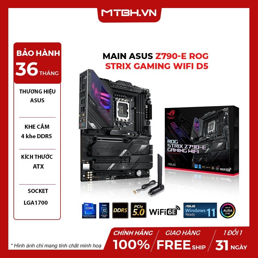 MAIN ASUS Z790-E ROG STRIX GAMING WIFI D5 – Máy Tính Biên Hòa