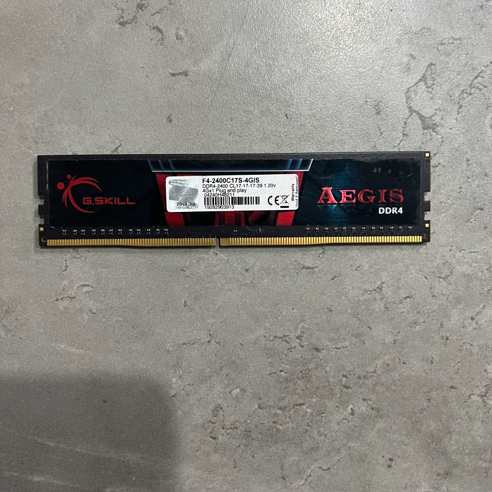 RAM DDR4 4GB GSKILL AEGIS 2400 - BH 1 THÁNG – Máy Tính Biên Hòa