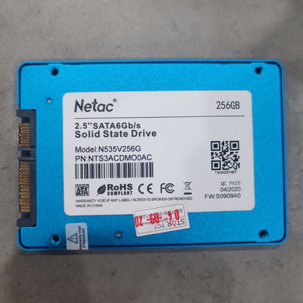 SSD Netac 256GB SATA BH 1 THÁNG – Máy Tính Biên Hòa