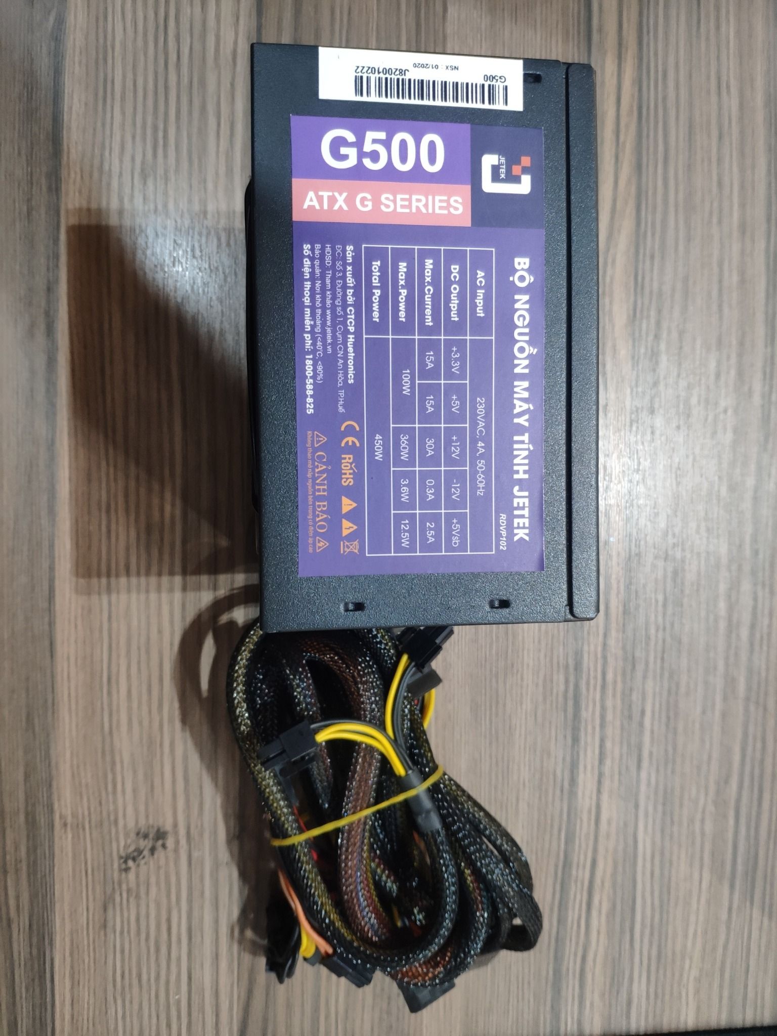 PSU Jetek G500 450W BH 1 THÁNG – Máy Tính Biên Hòa