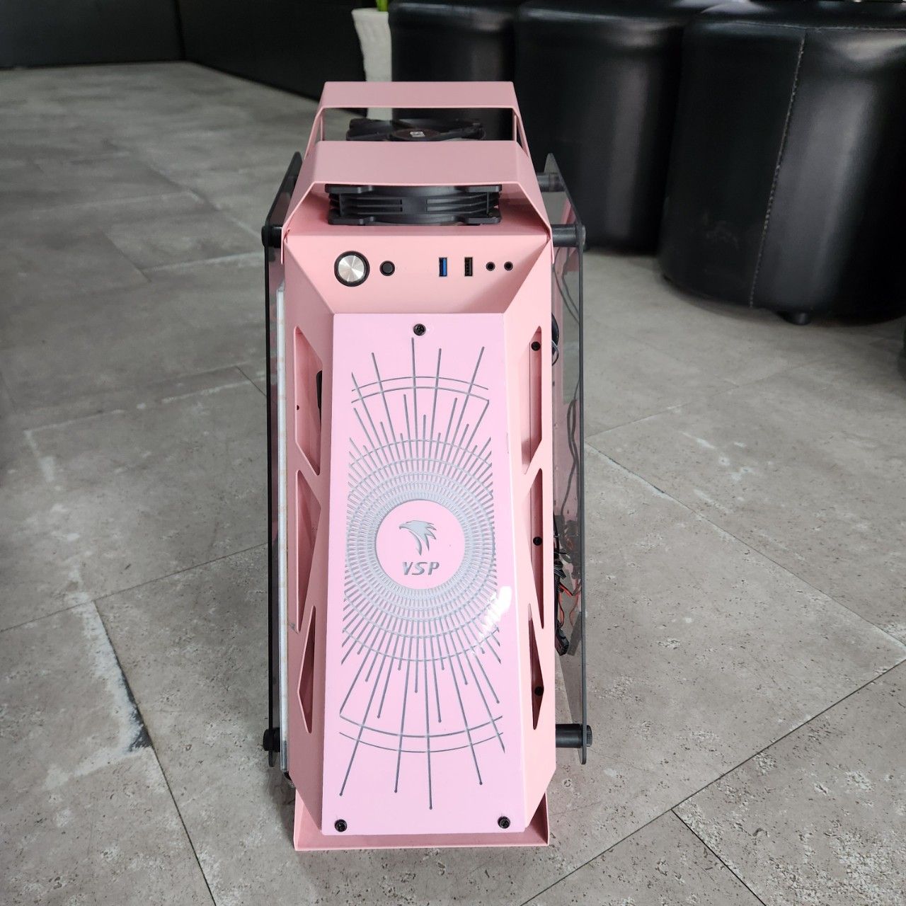 CASE VSP ES1 ESPORT GAMER PINK GAMING 2ND – Máy Tính Biên Hòa