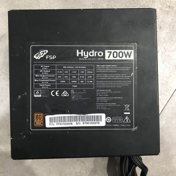 PSU FSP Hydro 700w BRONZE BH 1 THÁNG – Máy Tính Biên Hòa