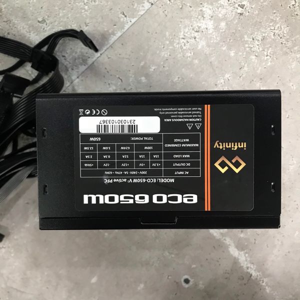 PSU Infinity ECO 650W (80 Plus/Active PFC/Single Rail) BH 1 THÁNG – Máy ...