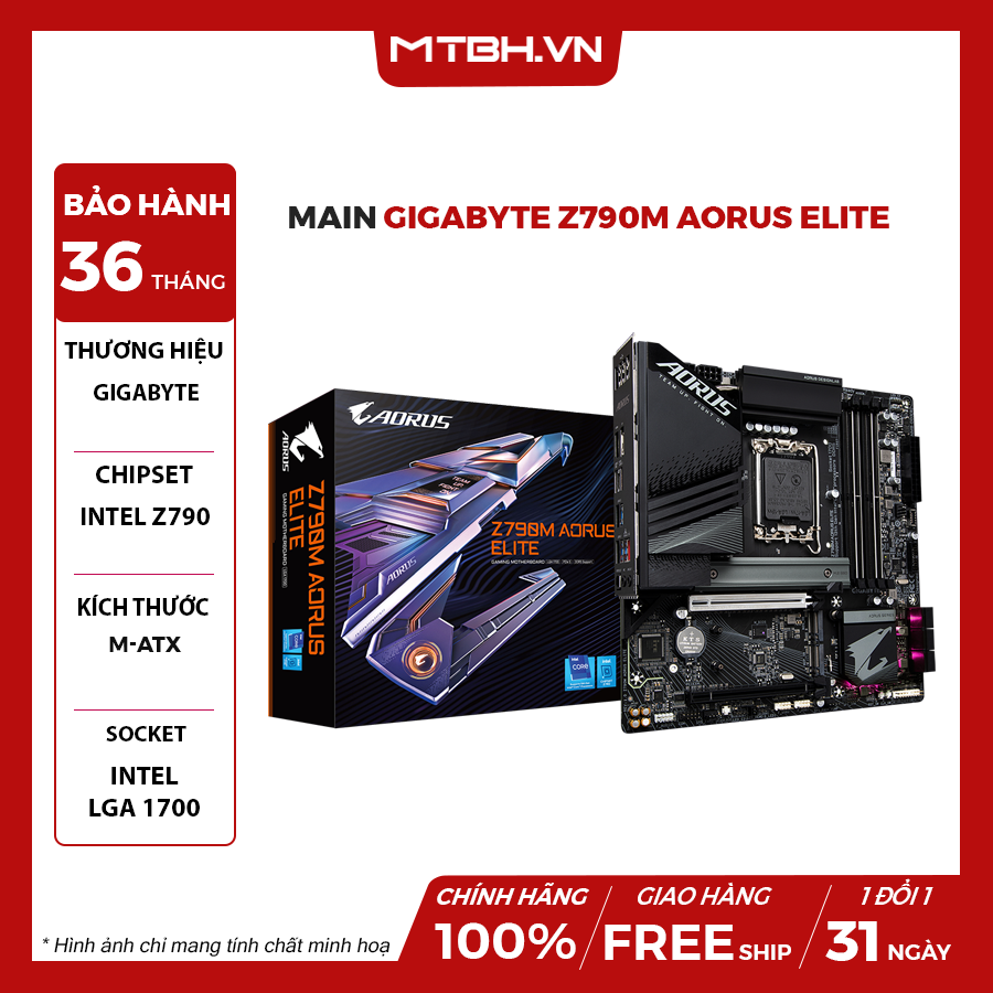 MAIN GIGABYTE Z790M AORUS ELITE (LGA1700 / M-ATX / 4XDDR5) – Máy Tính ...