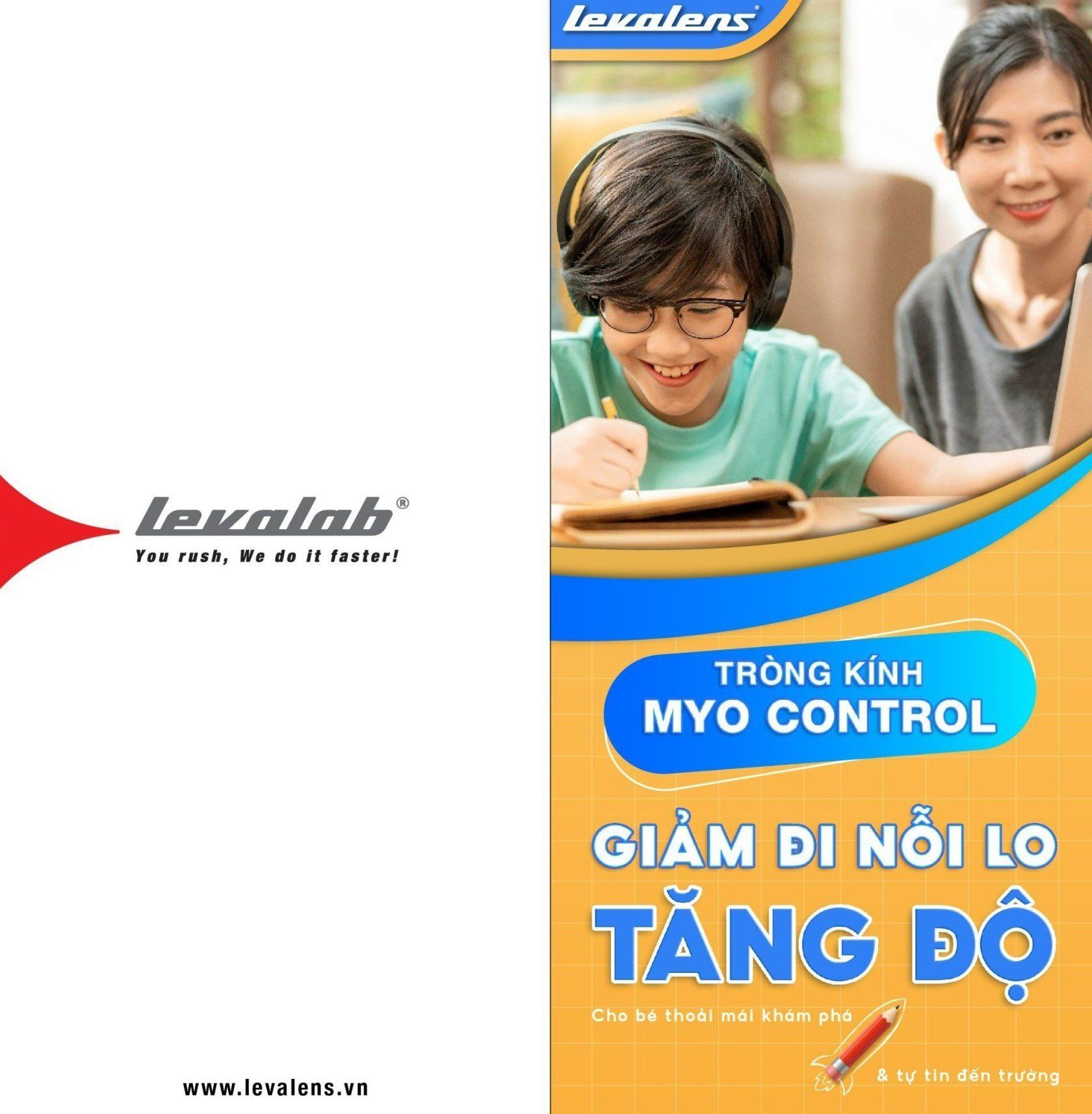 Tròng kính Levalens Myo Control Freeform Lens hạn chế tăng độ cho trẻ ...