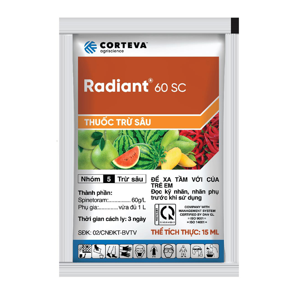 Thuốc trừ sâu RADIANT 60SC – Trị bọ trĩ, sâu đục quả, sâu tơ
