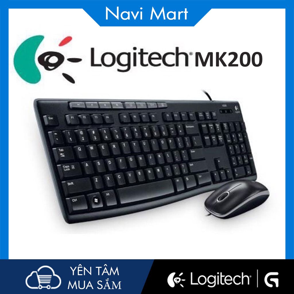 Bộ Bàn Phím Và Chuột Có Dây Logitech MK200 – Navima.vn