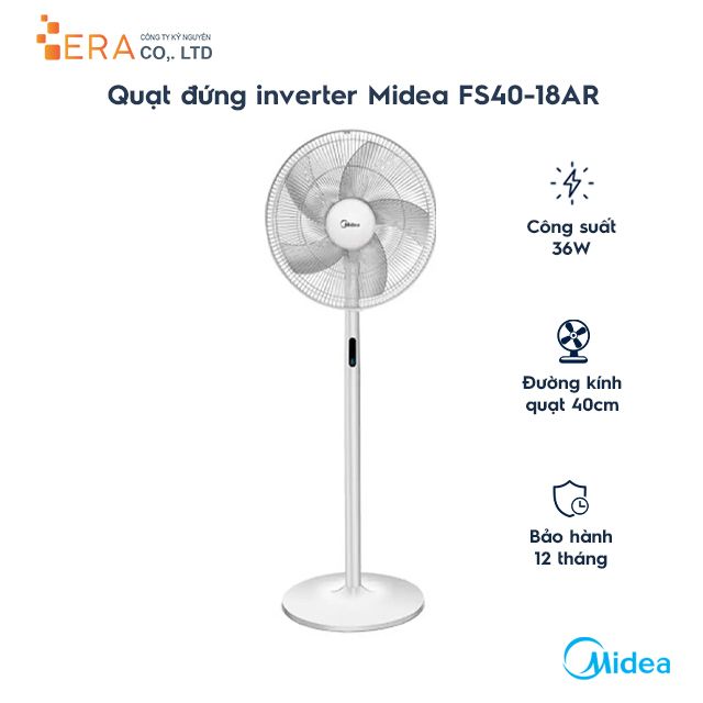 Quạt đứng inverter Midea FS40-18AR – Điện máy Kỷ Nguyên