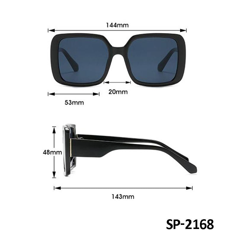 Mắt kính mát nam nữ vuông gọng kính nhựa UV400 Jaliver Young SP - 2168 ...