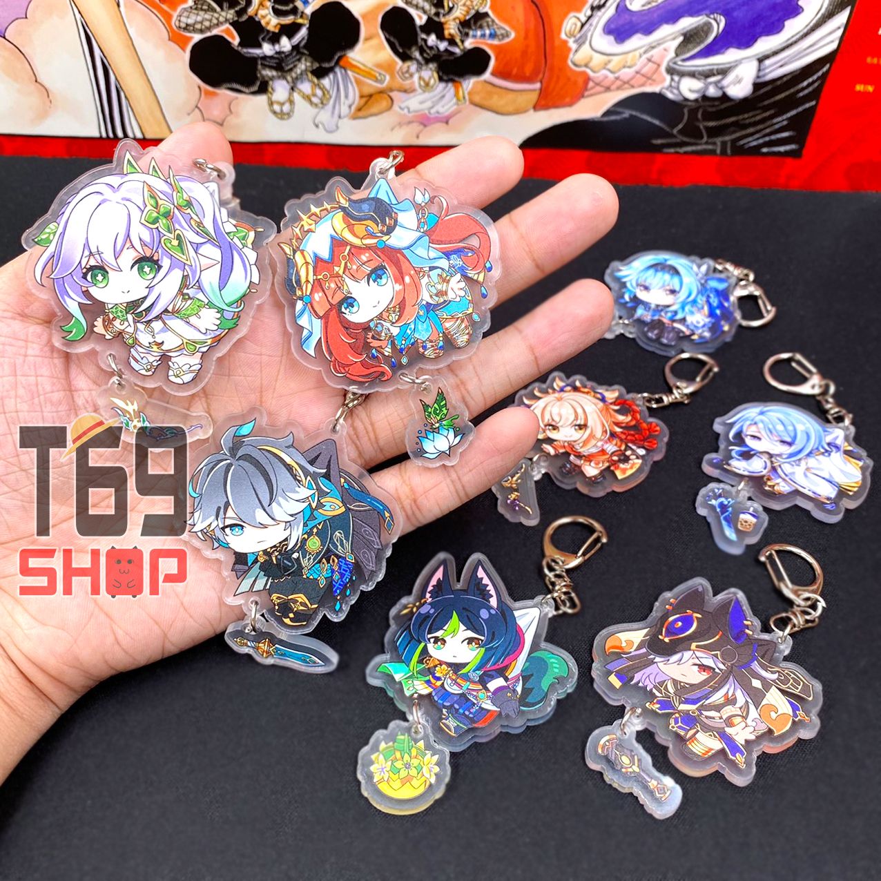 Móc khóa mica game Genshin Impact - Nhóm 11 – T69 Shop
