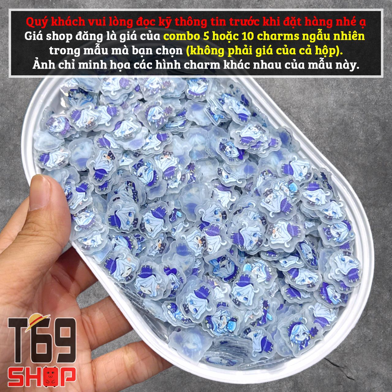 Combo Charm mica mini 2cm nhiều mẫu Anime, Game - Lắc ốp điện thoại tr ...