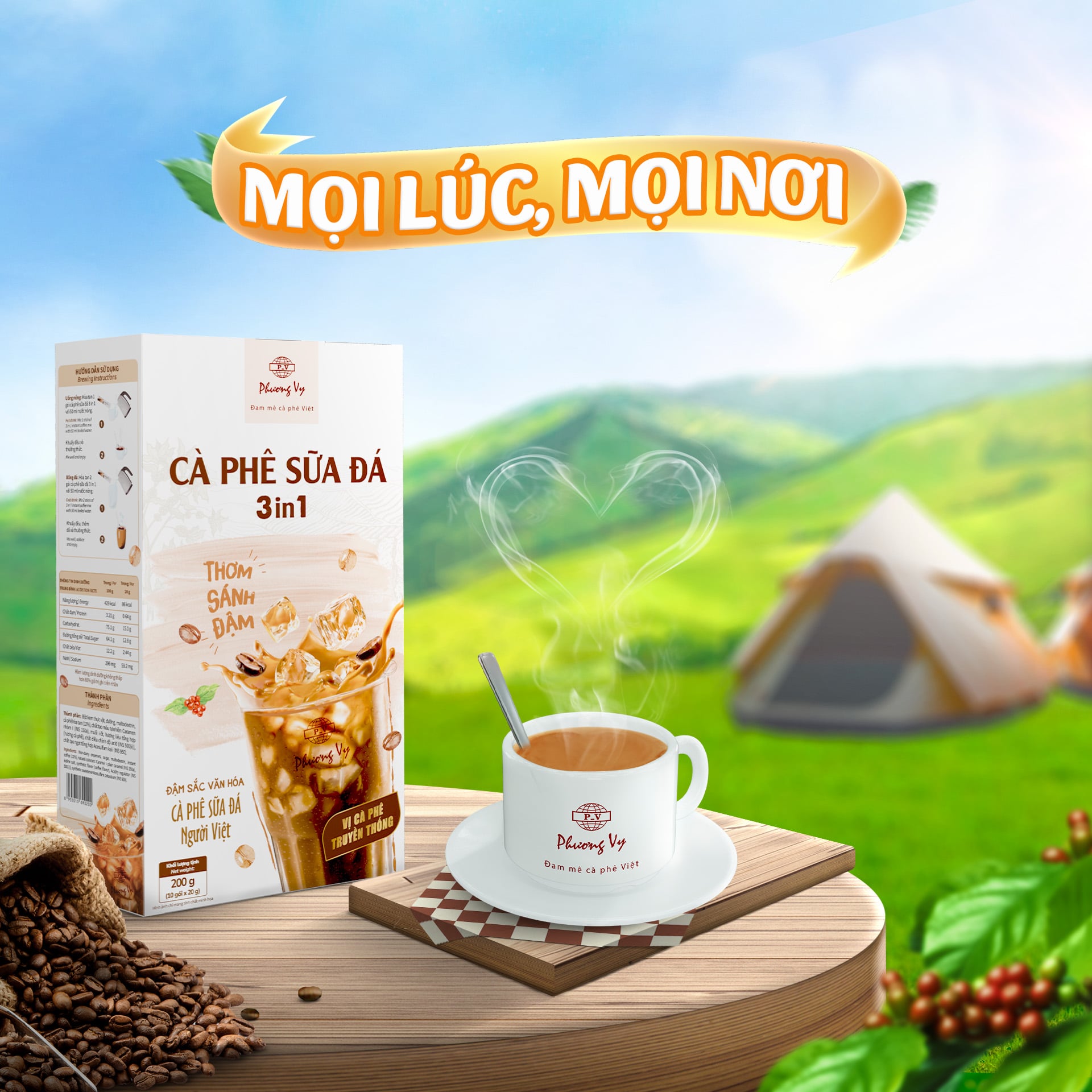 Cà Phê Hòa Tan Sữa Đá 3in1 - Phương Vy Coffee