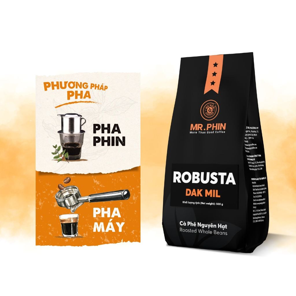 Cà phê Robusta Dak Mil 500g - Mr. Phin