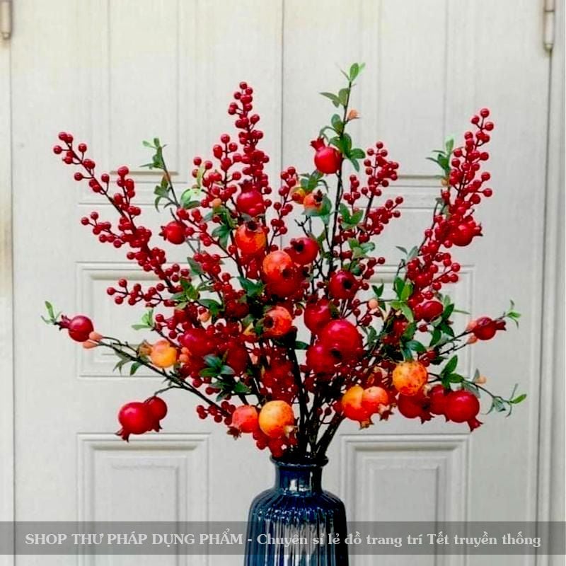 Cành đào đông cành mai vàng cành lựu cẩm tú cầu dẻ quạt cắm bình phụ k ...
