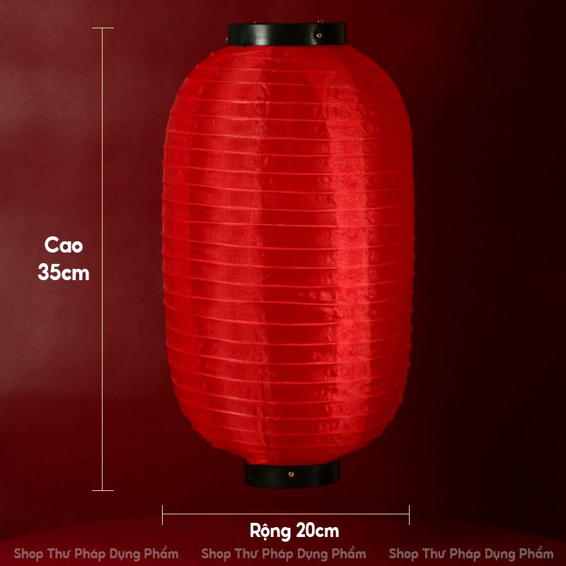 Đèn lồng đỏ chất liệu vải ngoài trời trang trí tết, trung thu, sự kiện ...