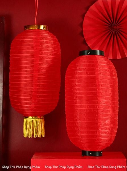 Đèn lồng đỏ chất liệu vải ngoài trời trang trí tết, trung thu, sự kiện ...