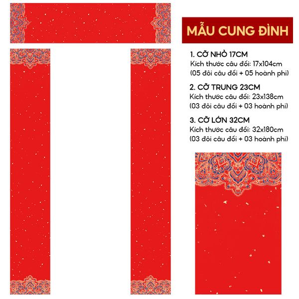 Giấy câu đối đỏ giấy xuyến chỉ nhuộm sáp mẫu mới 2025 – Thư Pháp Dụng Phẩm