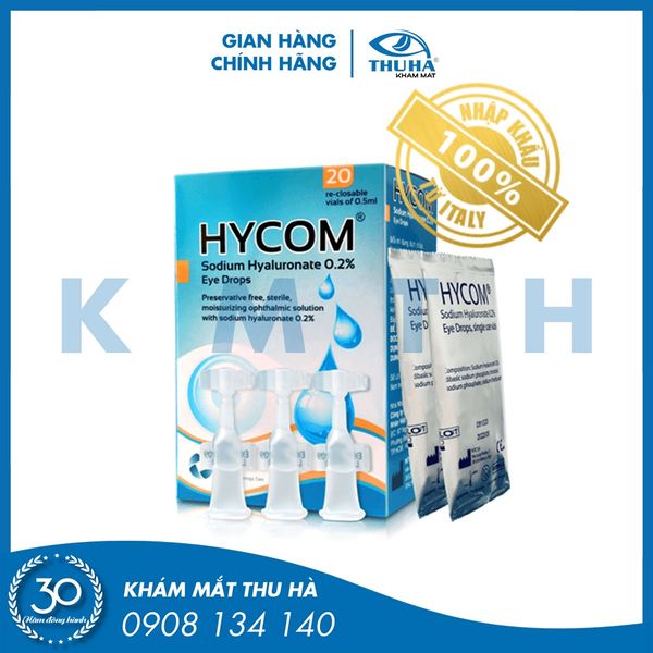 Dung dịch nước mắt nhân tạo đơn liều nhỏ mắt HYCOM 0,2 % - ITALIA ...